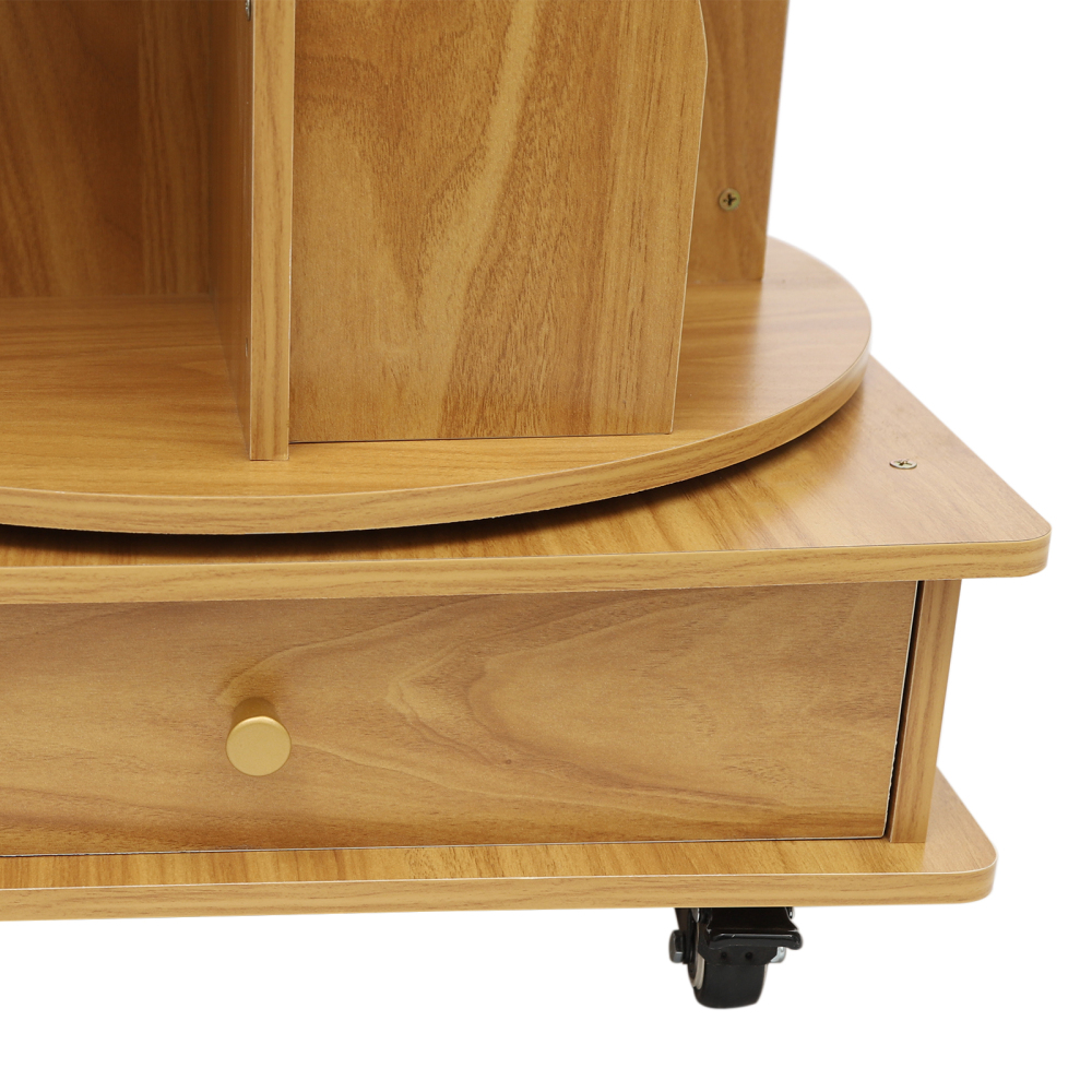 4-Trey Rotating Bookshelf, Multi-tier Rotating Bookshelf, Bookshelf on ...