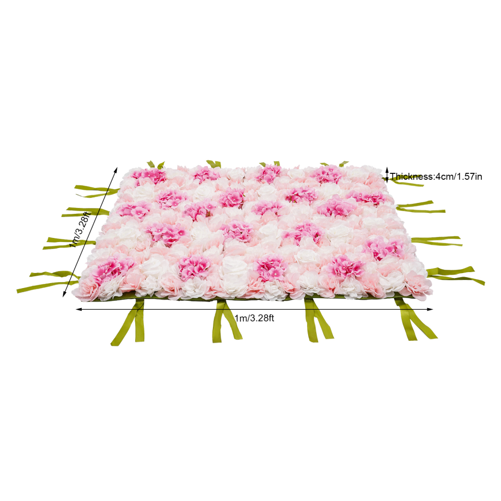 Artificial Flower Wall Panels Flower Wall Mat Silk Rose Flower Panels ...