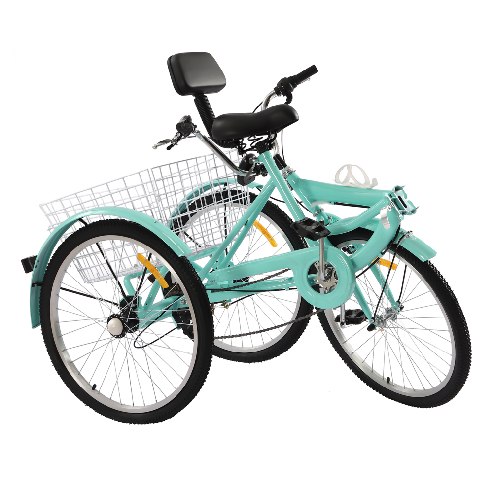Adult tricycle, 24 inch bicycle with basket, adult 3 wheel bike, adult ...