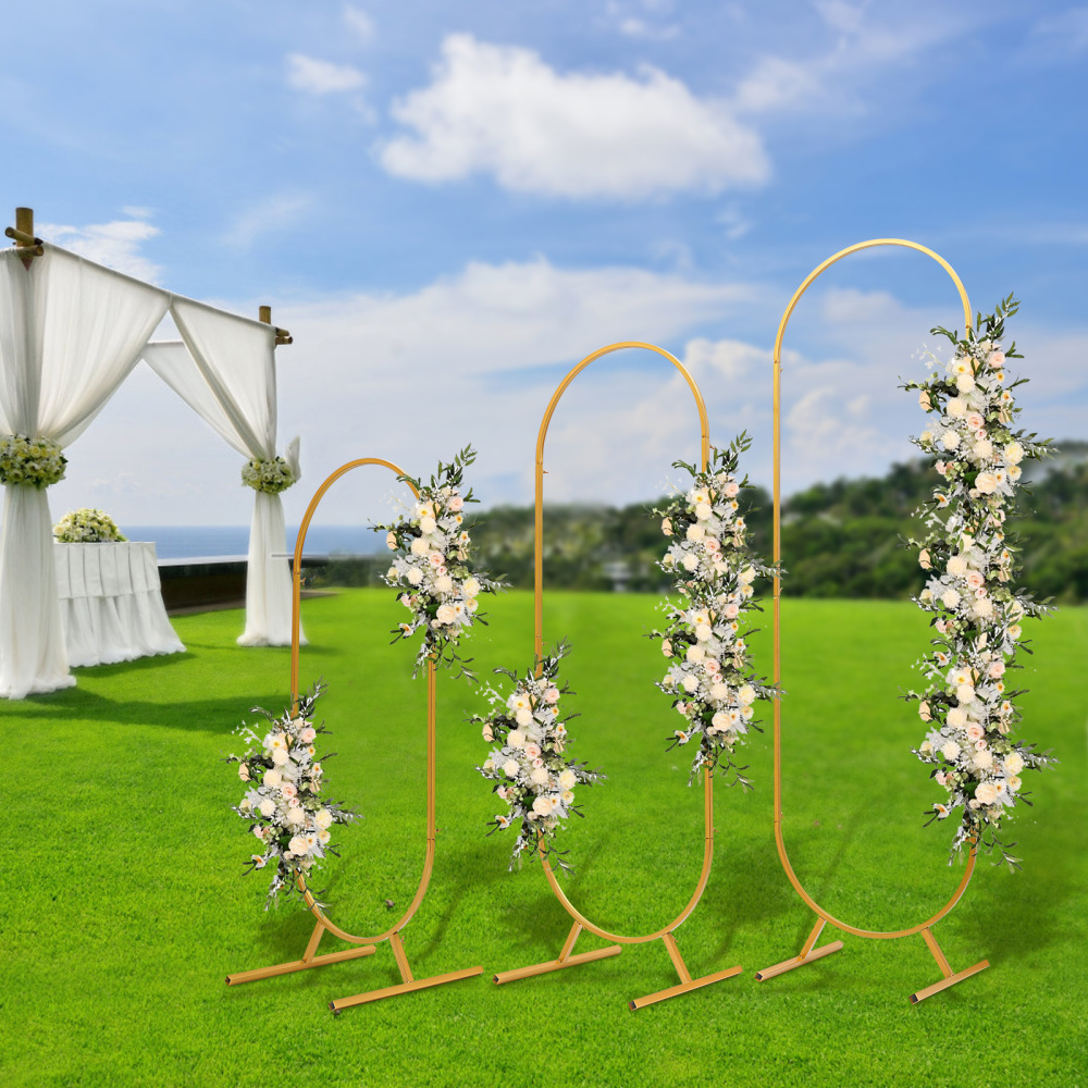 Metal Arch Backdrop Stands Gold Wedding Balloon Arched Backdrop Stands ...
